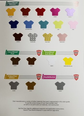Siser Color Guide